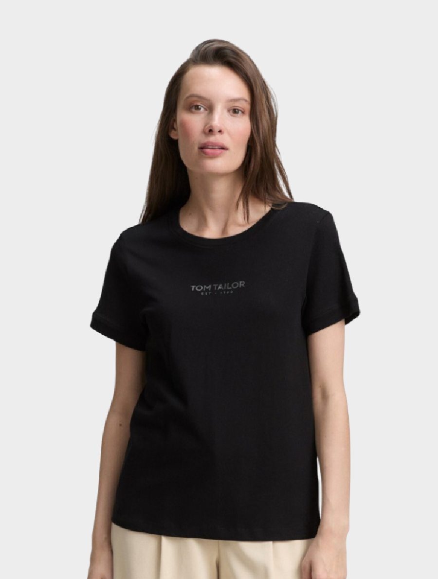 Tom Tailor ženska majica crna 1047736 14482