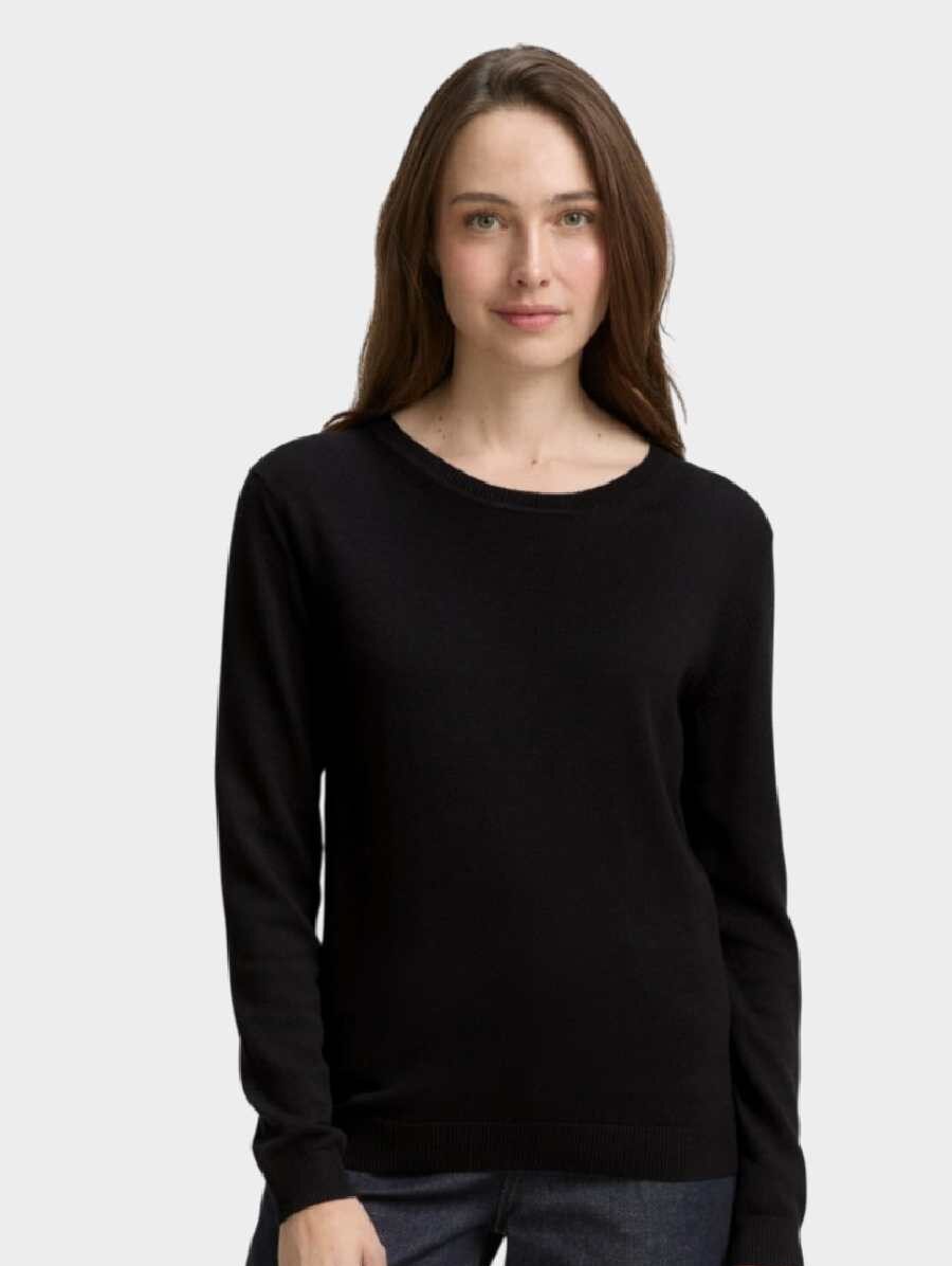 Tom Tailor ženski dzemper crni 1048313 14482