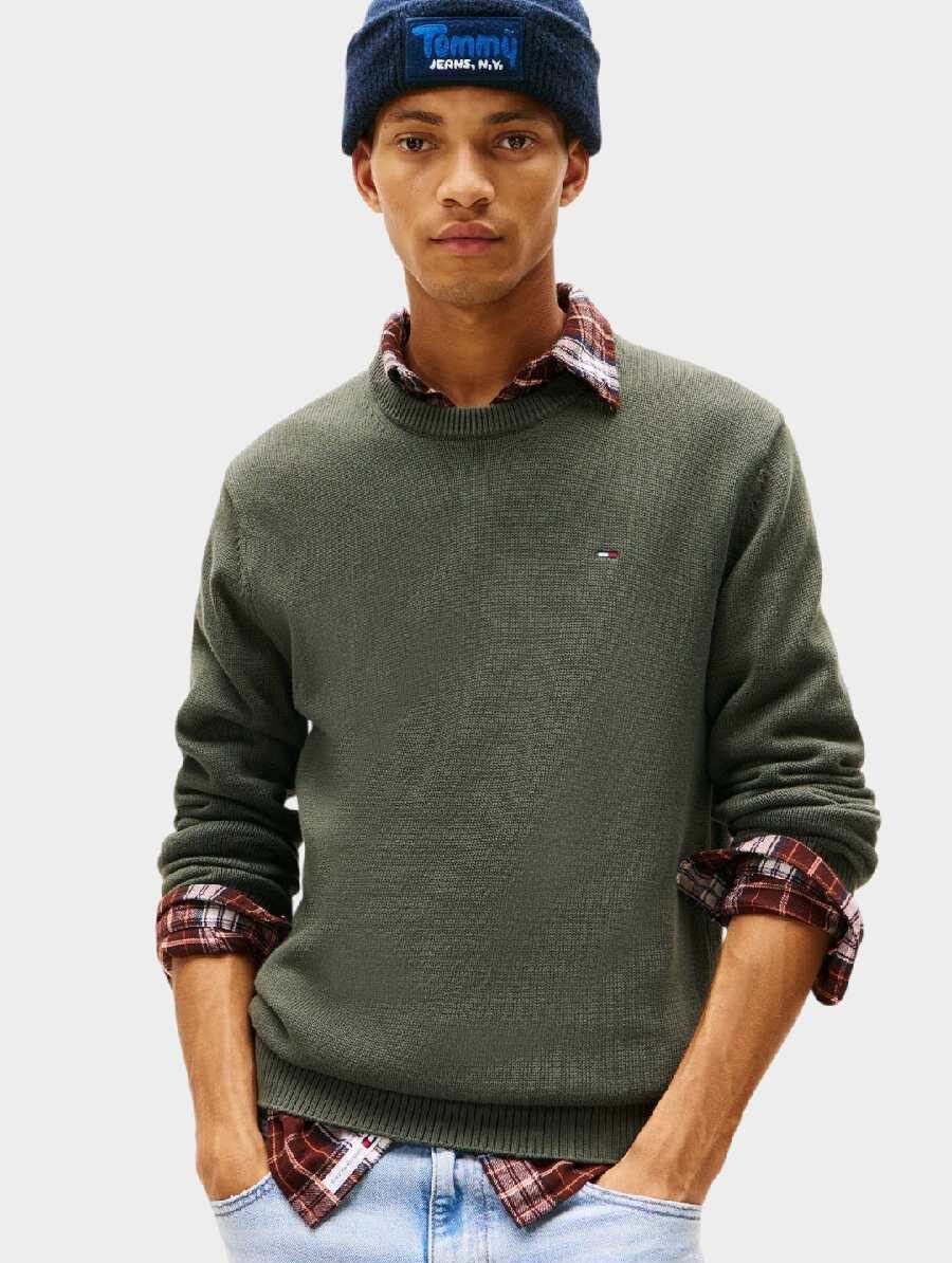 Tommy Hilfiger muški dzemper maslina thdm0dm21787 mrh